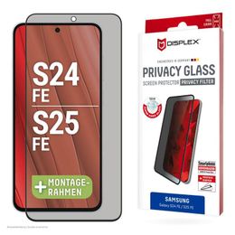 Displex Displayschutzglas &raquo;Privacy Glass Screen Protector&laquo; f&uuml;r Samsung Galaxy S24 FE;Samsung Galaxy S25 FE Blickschutzfolie, Schutzfolie, Bildschirmschutz, 