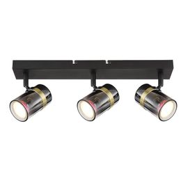 Globo LIGHTING Deckenstrahler &raquo;TRABBY&laquo; GU10 1 Stk. Deckenspot/schwarz/Glas rauchfarben/messingfarben/Flur/Wohnzimmer
