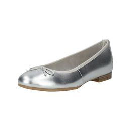 Tamaris Damen Ballerina &raquo; Ballerinas Leder&laquo; silber 39