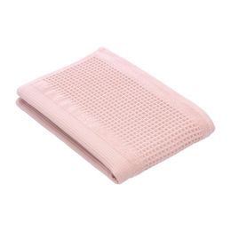 Vossen Badetuch &raquo;Senses&laquo; leichte Waffelstruktur rosa Waffelpiqu&eacute;, Baumwolle