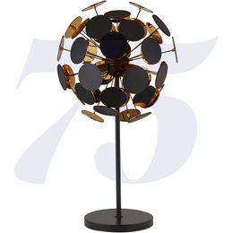 Searchlight Tischleuchte &raquo;Discus 3Lt Table Lamp - Black Metal & Black & Gold PC Discs&laquo; E14 1 Stk. schwarz