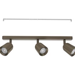 Eglo Deckenspot &raquo;CAMALDOLI Spotlampe - Stahl - GU10 - 3X10W - IP20&laquo; GU10 1 Stk. Wandleuchte, Wandspot, schwenkbar, Strahler, L52 x B4,5 x H11,5 cm
