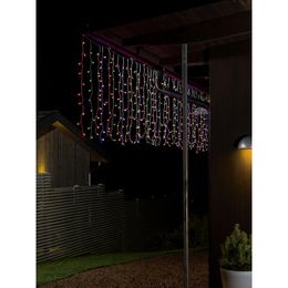 Konstsmide LED-Lichtervorhang &raquo;Weihnachtsdeko aussen&laquo; 200 Stk.-flammig LED Lichtervorhang, mit bunten Globes, 200 bunte Dioden transparent