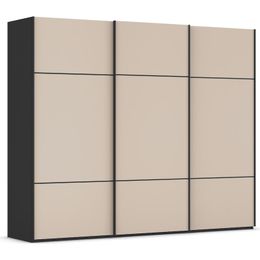Rauch Schwebet&uuml;renschrank &raquo;Kleiderschrank Schrank Garderobe Schlafzimmerschrank SCALE-TRIO&laquo; edle dreigeteilte Front mit 2 Zierleisten Glasfront MADE 