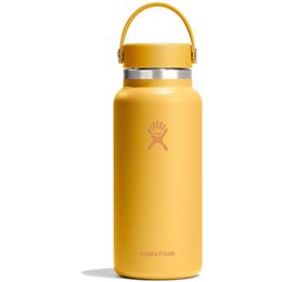 Hydro Flask Isolierflasche &raquo;32 Oz Wide Flex Cap&laquo; TempShield ️ doppelwandige Vakuumisolierung gelb Edelstahl