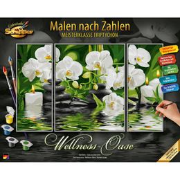Schipper Malen nach Zahlen &raquo;Meisterklasse Triptychon - Wellness-Oase&laquo; Made in Germany bunt Karton
