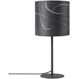 Paco Home Tischleuchte &raquo;Luca Tribal&laquo; E14 Schirm Retro Nacht Schlafzimmer Modern Uni Mit Muster E14 schwarz