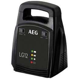 AEG Autobatterie-Ladeger&auml;t &raquo;LG 12&laquo; 12.000 schwarz Kunststoff &Uuml;berladungs-, Kurzschluss- und &Uuml;berhitzungsschutz sowie Spannungsspitzen- und 