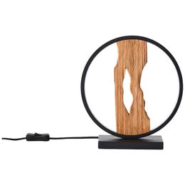 Brilliant LED Tischleuchte &raquo;Chaumont&laquo; Warmwei&szlig; H&ouml;he 28 cm, 850 lm, Aluminium/Metall/Holz, schwarz/holz schwarz
