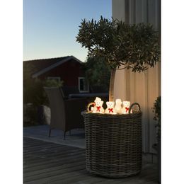 Konstsmide LED-Lichterkette &raquo;Weihnachtsdeko aussen&laquo; 40 Stk.-flammig LED Acryl B&auml;ren 5-er Set, 40 warm wei&szlig;e Dioden transparent