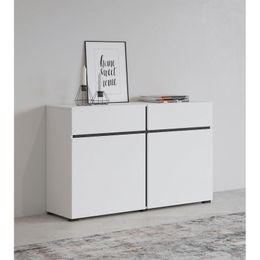 OTTO home Sideboard &raquo;Cross,Breite 119,5 cm, moderne grifflose Kommode,2 T&uuml;ren/2 Schubk&auml;sten&laquo; Schubladenschrank,Anrichte mit viel Stauraum, 