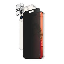PanzerGlass Displayschutzglas &raquo;3-in-1-Privacy-Pack Privacy, Camera Protector und Cover&laquo; f&uuml;r iPhone 15 Pro transparent Sto&szlig;fest, sturzsicher und 
