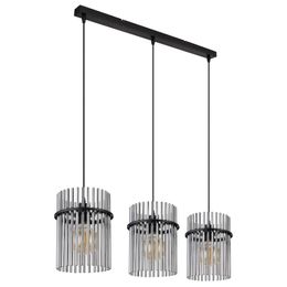 Globo LIGHTING Pendelleuchte &raquo;GORLEY&laquo; E27 1 Stk. Design Glasst&auml;be, Deckenlampe, Wohnzimmer, Esszimmer, H&auml;ngeleuchte schwarz