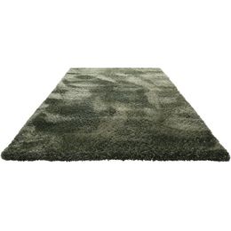 Hochflor-Teppich &raquo;Matteo HL-0961&laquo; rechteckig 50 mm H&ouml;he 100% recyceltem PET, Langflor, Shaggy, Wohnzimmer gr&uuml;n Polyester