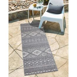 Carpet City Teppich &raquo;In-& Outdoorteppich Santorini 435, 3D-Effekt, Boho-Look&laquo; rechteckig 5 mm H&ouml;he Wetterfest & UV-best&auml;ndig f&uuml;r Terrasse, Balkon, K&uuml;che, Flur 