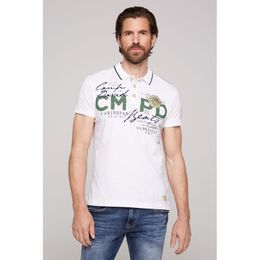 CAMP DAVID Herren CAMP DAVID Poloshirt mit Front- und Backprint wei&szlig; S
