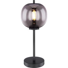 Globo LIGHTING Tischleuchte &raquo;BLACKY&laquo; E14 1 Stk. Tischlampe/Metall schwarz/Glas/Wohnzimmer/Schlafzimmer