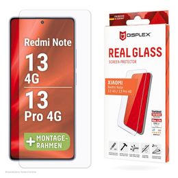 Displex Displayschutzglas &raquo;Real Glass&laquo; f&uuml;r Xiaomi Redmi Note 13 4G;Xiaomi Redmi Note 13 Pro 4G 1 Stk. tlg. Bildschirmschutz, Displayschutzfolie,Einfach 