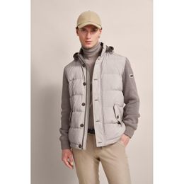 Bugatti Herren Bugatti Strickjacke mit Stehkragen und Kapuze beige 3XL
