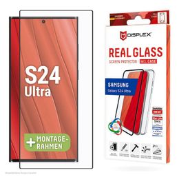 Displex Displayschutzglas &raquo;Real Glass + Case&laquo; f&uuml;r Samsung Galaxy S24 Ultra Displayschutzfolie Displayschutz Rundumschutz 360 Grad splitterfest transparent 