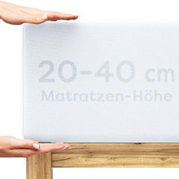 Spannbettlaken &raquo;Boxspringbett Bettlaken - Spannbetttuch f&uuml;r Matratzen bis 40cm&laquo; Elastisch & Rutschfest: 90x200, 140x200, 160x200, 180x200 & &Uuml;bergr&ouml;&szlig;en