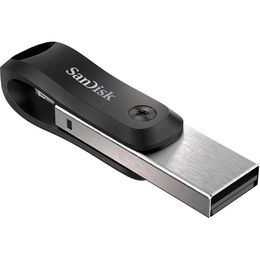 Sandisk USB-Stick &raquo;iXpand Go 128 GB&laquo; (128GB GB USB 3.0 ) silber Drehbares Design mit Schl&uuml;sselring