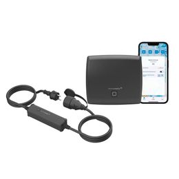 homematic IP Funksteckdose &raquo;Starter Set Outdoor Steckdose - Access Point & Schalt-Mess-Kabel au&szlig;en&laquo; schwarz Kunststoff F&uuml;r die Verwendung dieses 