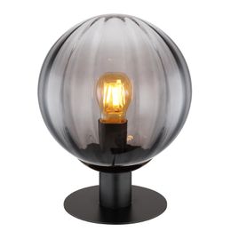Globo LIGHTING Tischleuchte &raquo;DALLERTA&laquo; E27 1 Stk. Tischlampe/Glas rauchfarben/Schalter am Kabel/Wohnbereich