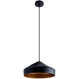Paco Home Pendelleuchte &raquo;HURLEY T&laquo; E27 H&auml;ngelampe Esszimmer K&uuml;chenlampe H&auml;ngend Esstischlampe Innen Gold schwarz