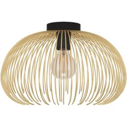Eglo Deckenleuchte &raquo;VENEZUELA Deckenlampe, Esszimmerlampe, Metall, schwarz, gold, E27&laquo; E27 1 Stk. Wohnzimmerlampe, K&uuml;che, Flur, Drahtschirm, 1flammig,