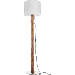 NOWA Stehlampe &raquo;NORIN&laquo; E27 1 Stk. Stehleuchte, Holz, naturgewachsen, Textil, Wohnbereich, Flur beige
