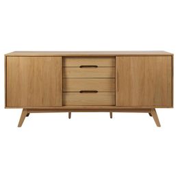 ACTONA GROUP Sideboard &raquo;Marte&laquo; Anrichte, Eiche/Furnier, 2 Schiebet&uuml;ren, 4 Schubladen, Breite 180 cm braun