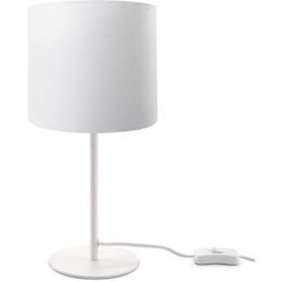 Paco Home Tischleuchte &raquo;Uni Color&laquo; E14 LED E14 Lampe, F&uuml;r Wohnzimmer Und Schlafzimmer, Unifarben, Deko wei&szlig;
