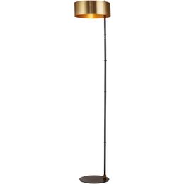 Searchlight Stehlampe &raquo;Knox Floor Lamp - Black & Gold Metal&laquo; E27 1 Stk. gold