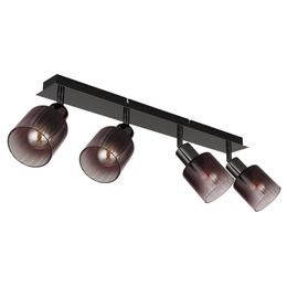 Globo LIGHTING Deckenstrahler &raquo;SATELLA&laquo; E14 1 Stk. Deckenspot, Glas, Wohnzimmer, Flur schwarz
