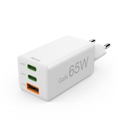 Hama Schnelllade-Ger&auml;t &raquo;USB-Ladeger&auml;t (Schnellladeger&auml;t, Netzteil, 2x USB-C, 1x USB-A, 65 W)&laquo; 1 Stk. tlg. wei&szlig; Schnelllade-Ger&auml;t