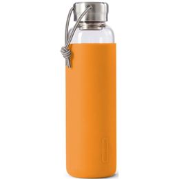 black+blum Trinkflasche stylisch und auslaufsicher, 600 ml orange Glas