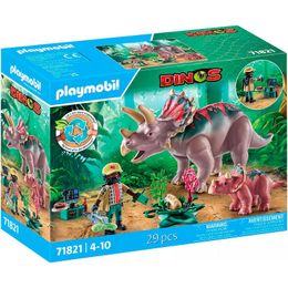 Playmobil Konstruktions-Spielset &raquo;Triceratops mit Jungtier (71821), Dinos&laquo; bunt Konstruktions-Spielset