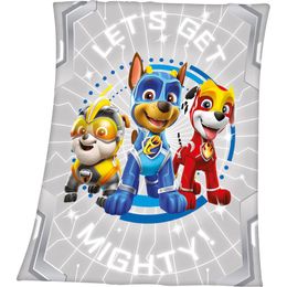 PAW PATROL Kinderdecke &raquo;&laquo; mit Motiv und Schriftzug, Kuscheldecke bunt Polyester