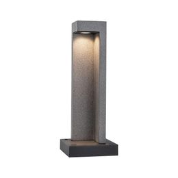 Paulmann LED Pollerleuchte &raquo;Concrea IP65 450mm 3000K 6,8W 200lm 230V schwarzer Sandstein Beton&laquo; 1 Stk. Warmwei&szlig; schwarz