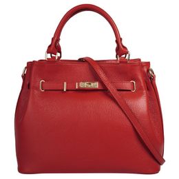 Samantha Look Damen Henkeltasche echt Leder, Made in Italy, ger&auml;umige Henkeltasche mit Smartphonefach