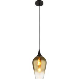 Globo LIGHTING H&auml;ngeleuchte &raquo;LAVUS&laquo; E27 1 Stk. H&auml;ngelampe/Pendelleuchte/H&ouml;he k&uuml;rzbar/Esstisch/Wohnzimmer schwarz