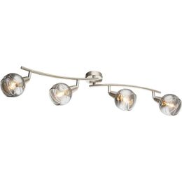 Globo LIGHTING LED Deckenstrahler &raquo;ROMAN&laquo; E14 1 Stk. Warmwei&szlig; Deckenspot/Nickel/beweglich/LxBxH: 700x315x210mm