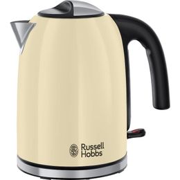 Russell Hobbs Wasserkocher &raquo;Colours+ 20415-70&laquo; 1,7 l 2400 W Edelstahl Creme, herausnehmbarer Kalkfilter, optimierte Ausgusst&uuml;lle beige Wasserkocher