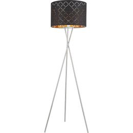 Globo LIGHTING Stehlampe &raquo;CLARKE&laquo; E27 1 Stk. Stehleuchte, Wohnzimmer, Design Leuchte silber