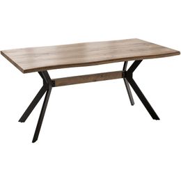 MCA furniture Esstisch &raquo;KERALA Vierfu&szlig;tisch mit Baumkante&laquo; 1 Stk. tlg. abgerundet, 160x90, 4-6 Personen MDF foliert, Baumkante abgerundet;Gestell: 