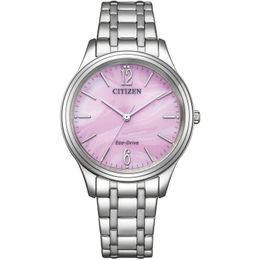 Citizen Damen Solaruhr Armbanduhr, Damenuhr, Edelstahlarmband, Batterie-Entladungsanzeige
