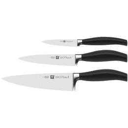 Zwilling Messer-Set &raquo;***** FIVE STAR&laquo; Made in Germany, Sonderschmelze, Ergonomisch, 3-tlg. schwarz Stahl