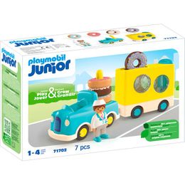 Playmobil Konstruktions-Spielset &raquo;Verr&uuml;ckter Donut Truck mit Stapel- und Sortierfunktion (71702)&laquo; JUNIOR; Made in Europe bunt Konstruktions-Spielset