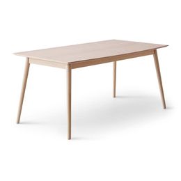 Esstisch &raquo;Meza Designtisch mit Auszugsfunktion und 2 Einlegeplatten&laquo; bootsf&ouml;rmige Tischplatte MDF, Eiche Massivholzgestell beige Tischplatte: Wei&szlig; 